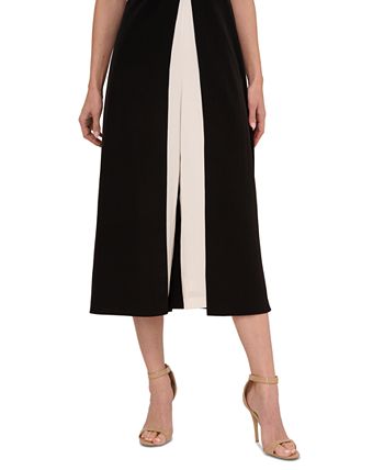 Adrianna Papell Women's Colorblocked Cropped Jumpsuit - Macy's