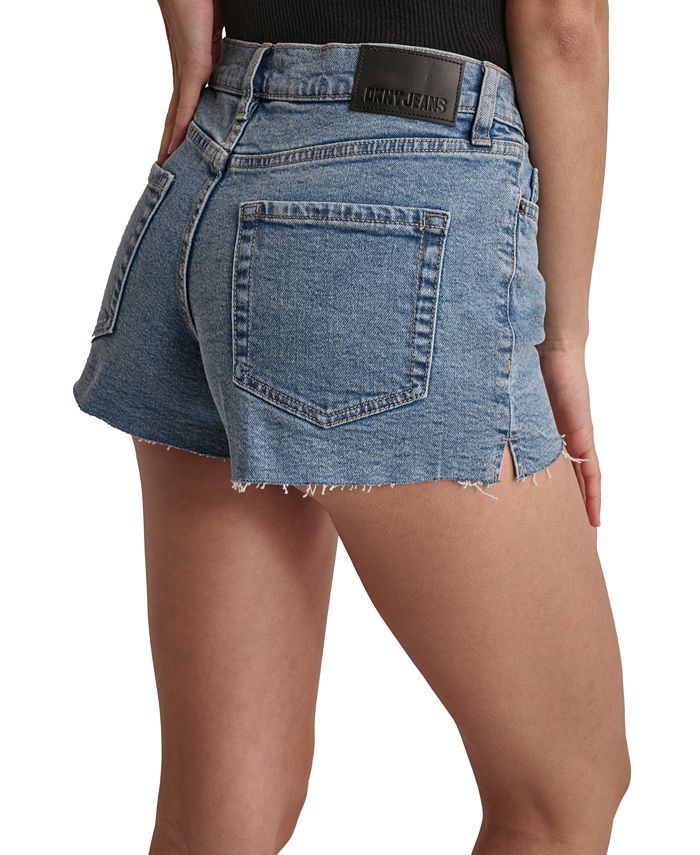 DKNY Jeans Women's Mid-Rise Split-Side Denim Shorts - Macy's