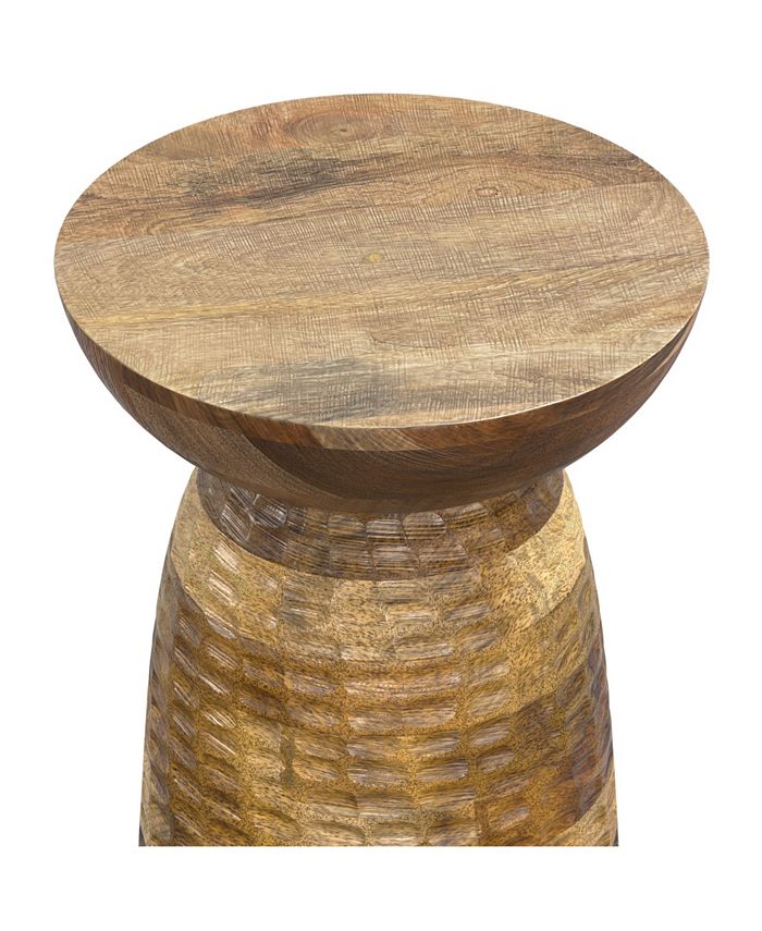 Simpli Home Boyd Solid Mango Wood Wooden Accent Table in Natural - Macy's