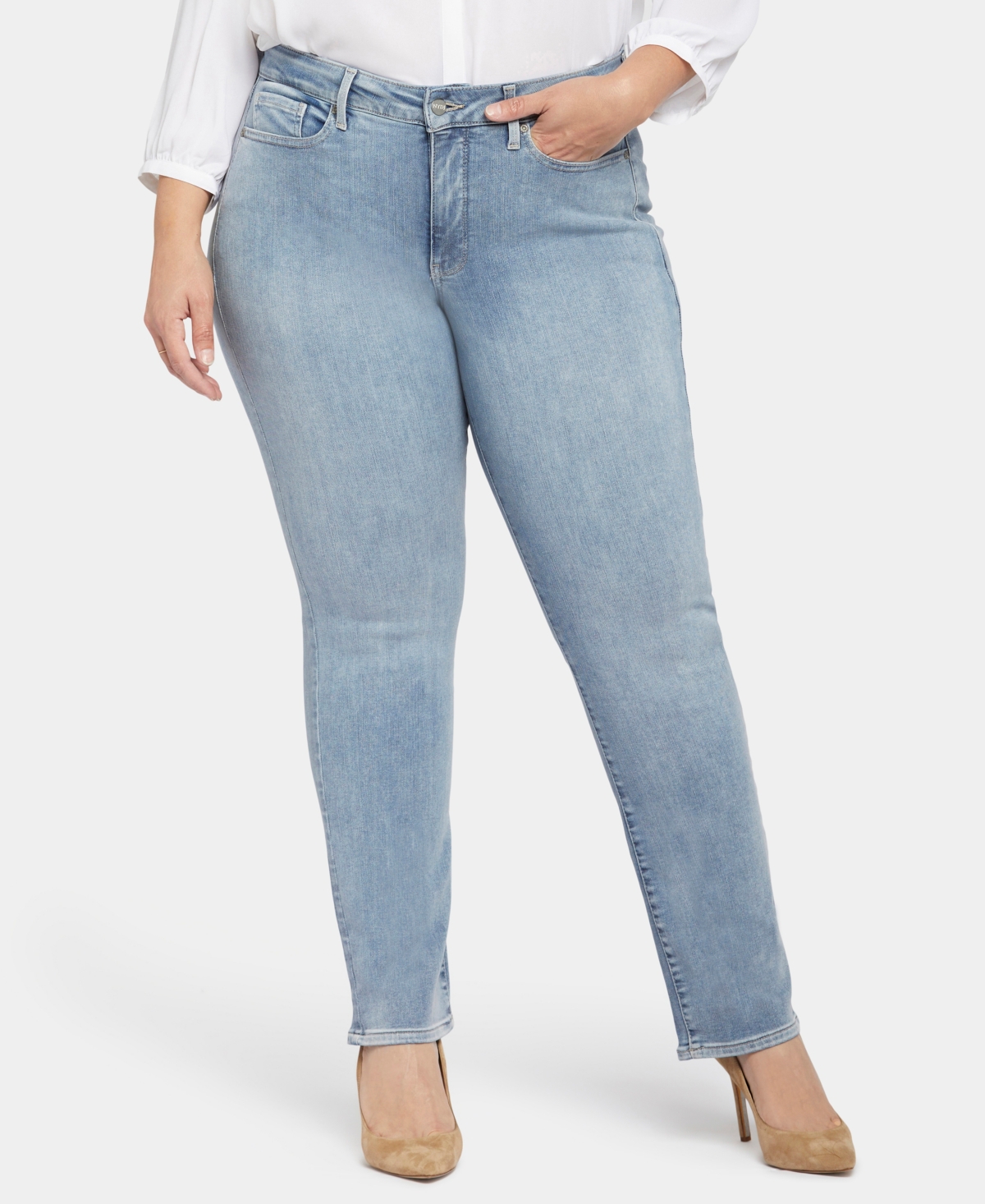 Click here for Nydj Plus Size Marilyn Straight Jean - Haley prices