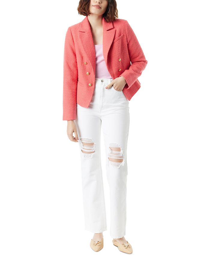 Sam Edelman Women's Cheryl Cropped Tweed Blazer - Macy's