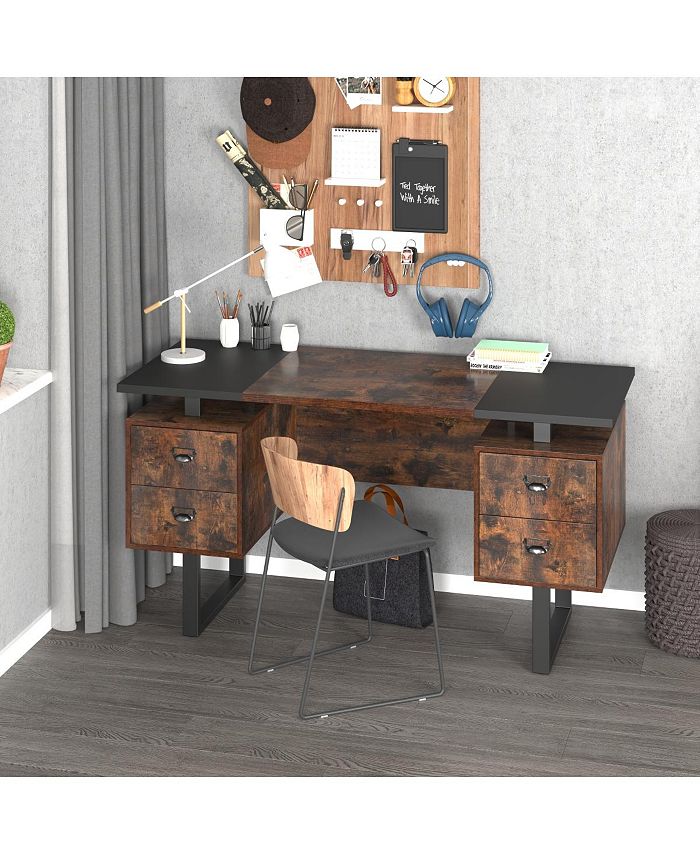 Simplie Fun Home Office Computer Desk With 4 Drawers - Macy's