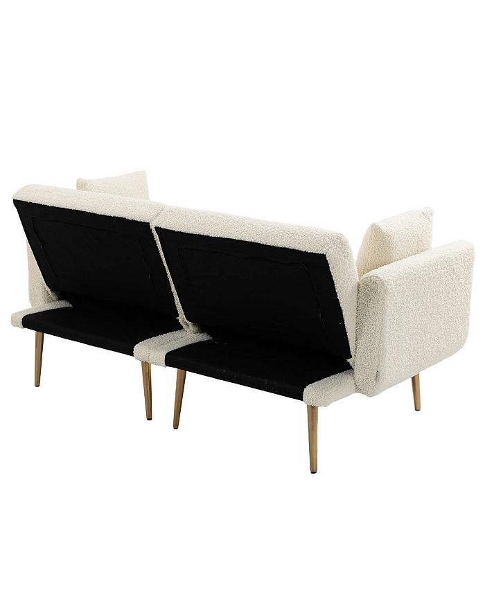 Simplie Fun Velvet Sofa, Accent Sofa. Loveseat Sofa With Metal Feet ...