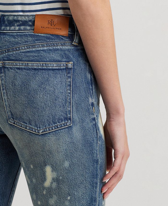 Lauren Ralph Lauren Women's Bleach-Splattered Ankle Jeans - Macy's