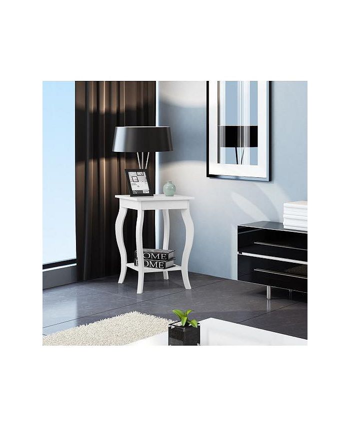 Slickblue Accent Side End Coffee Table with Storage Shelf - Macy's