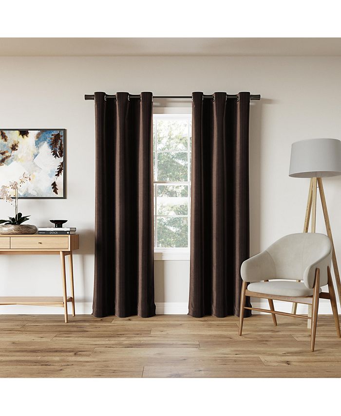 Sun Zero Cascade Pleated Velvet Blackout Grommet Curtain Panel - Macy's
