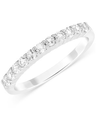 Swiss Blue Topaz Band (1/5 ct. t.w.) in Sterling Silver (Also available ...