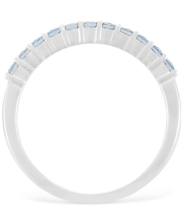 Macy's Swiss Blue Topaz Band (1/5 ct. t.w.) in Sterling Silver (Also ...