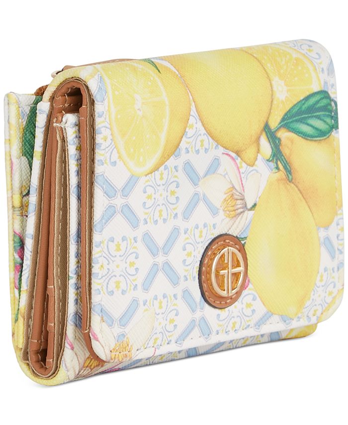 Giani Bernini Lemon Print Mini Trifold Wallet, Created for Macy's - Macy's