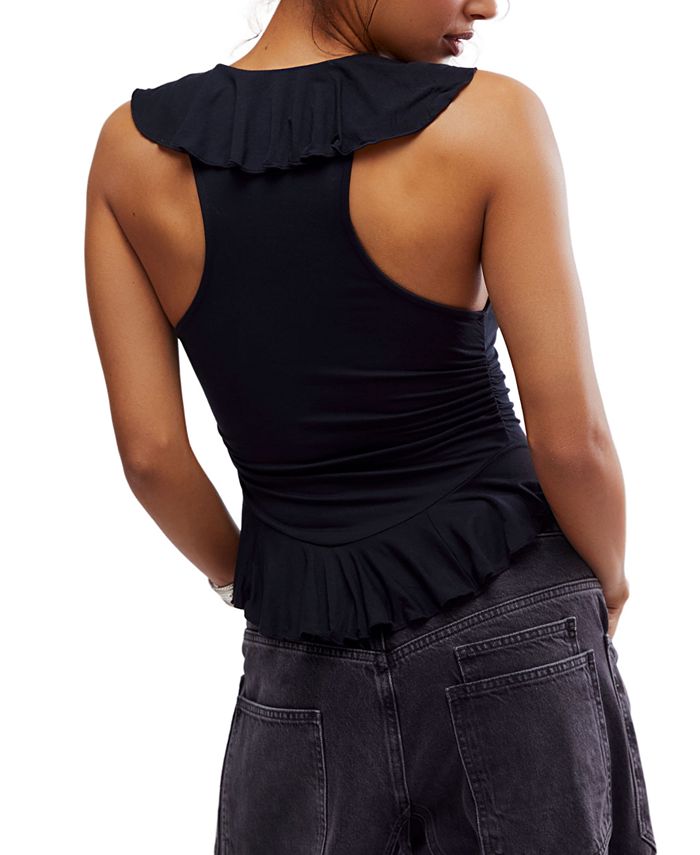 Free People Women's Ruffle Me Away Tank - Macy's