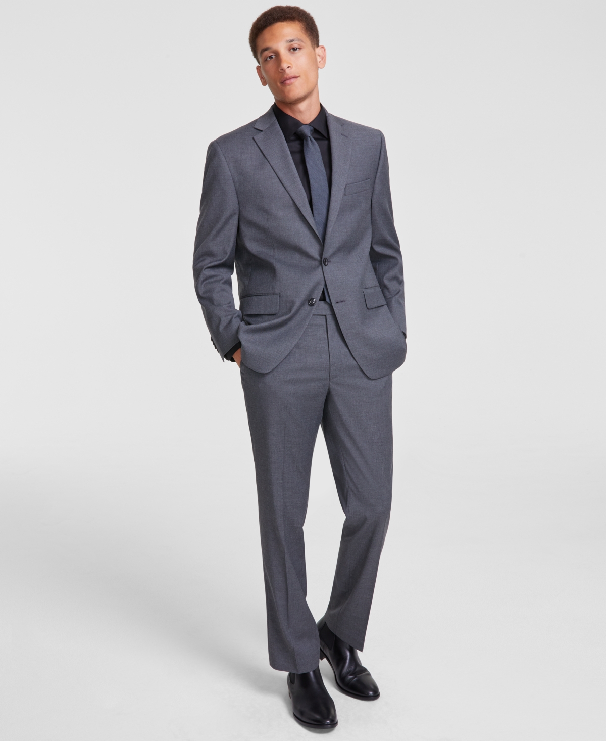 Click here for Perry Ellis Mens Modern-Fit Solid Nested Suit - Gr... prices