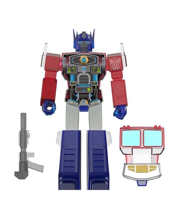 Super 7 Transformers Super Cyborg - Optimus Prime Clear Red / Blue - Macy's