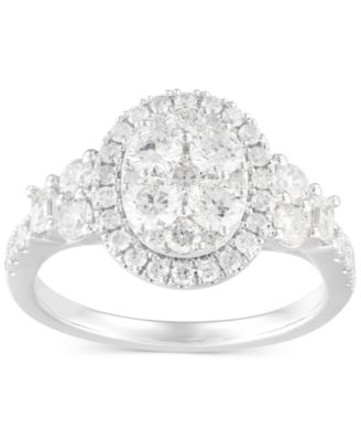 Macy's halo engagement ring store