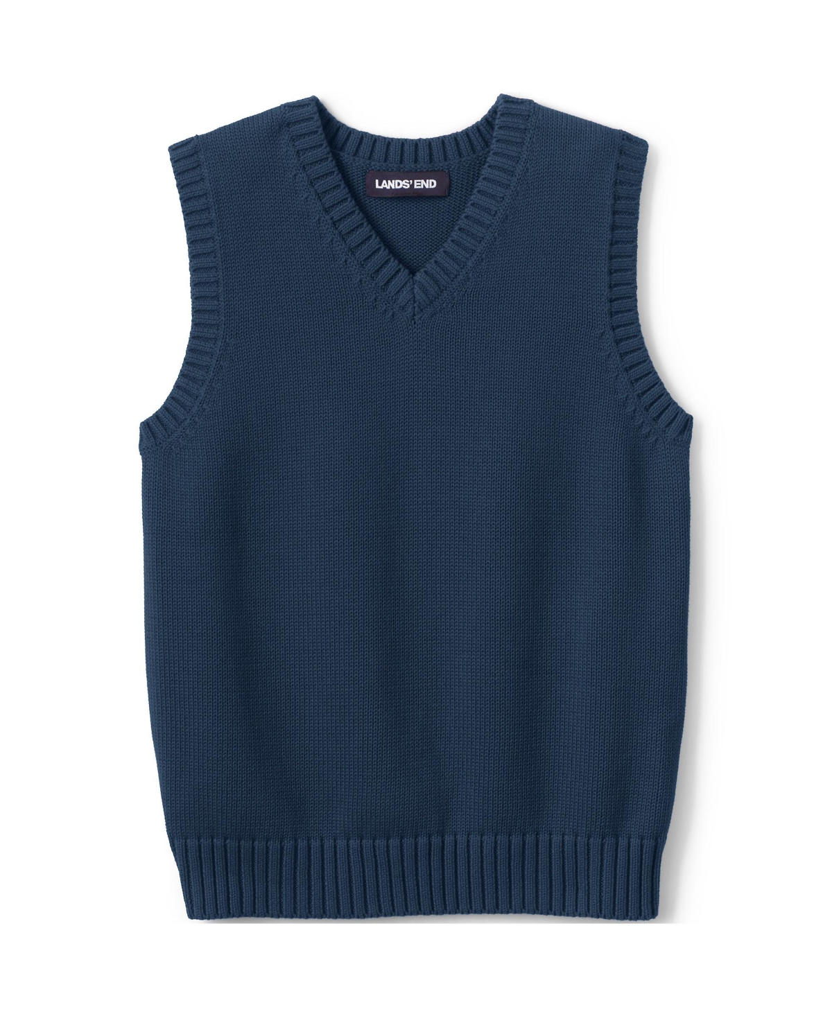 Click here for Lands End Girls Cotton Modal Sweater Vest - Classi... prices