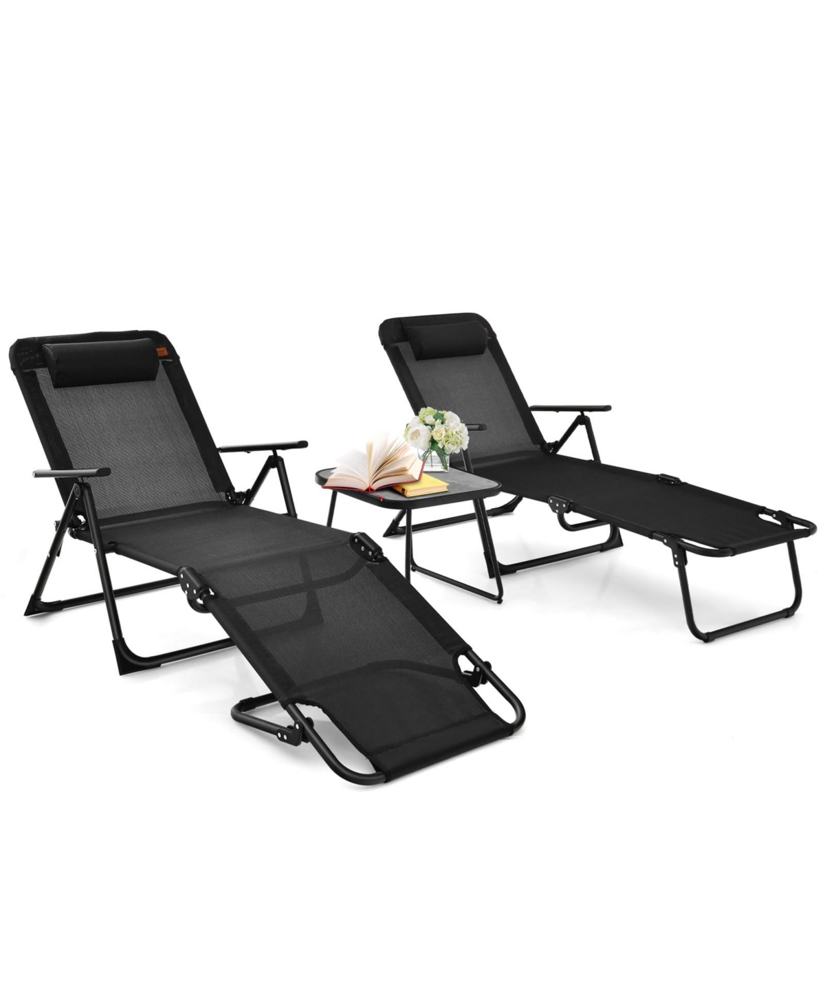 Click here for Inolait Sugift 3 Pieces Patio Folding Chaise Loung... prices