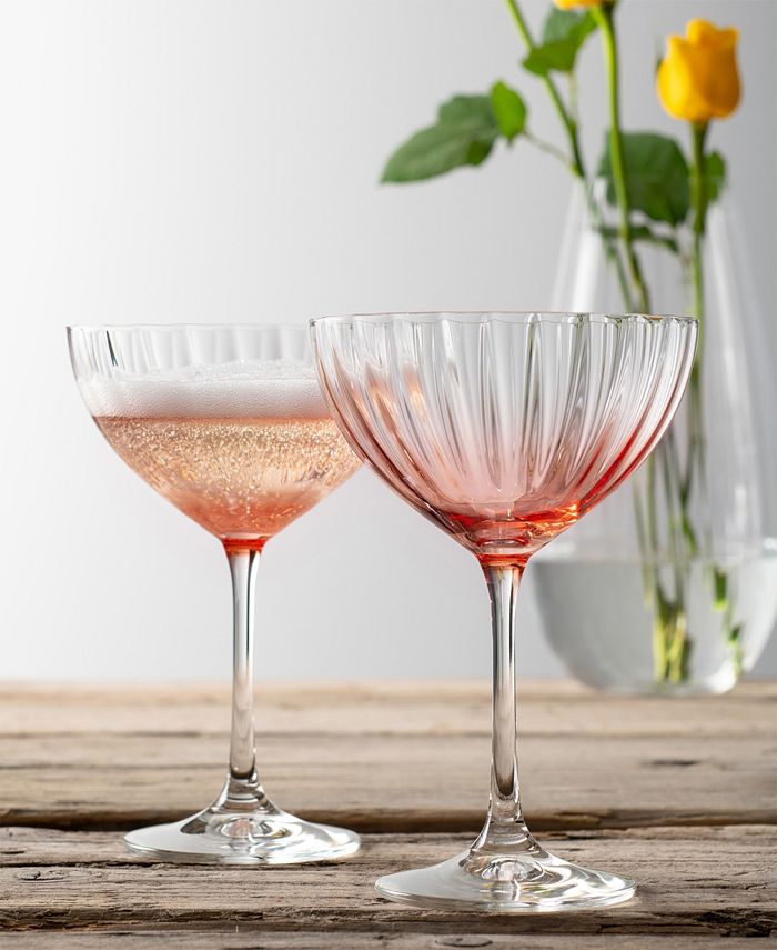 Belleek Pottery Galway Crystal Erne Cocktail / Saucer Champagne Set of ...