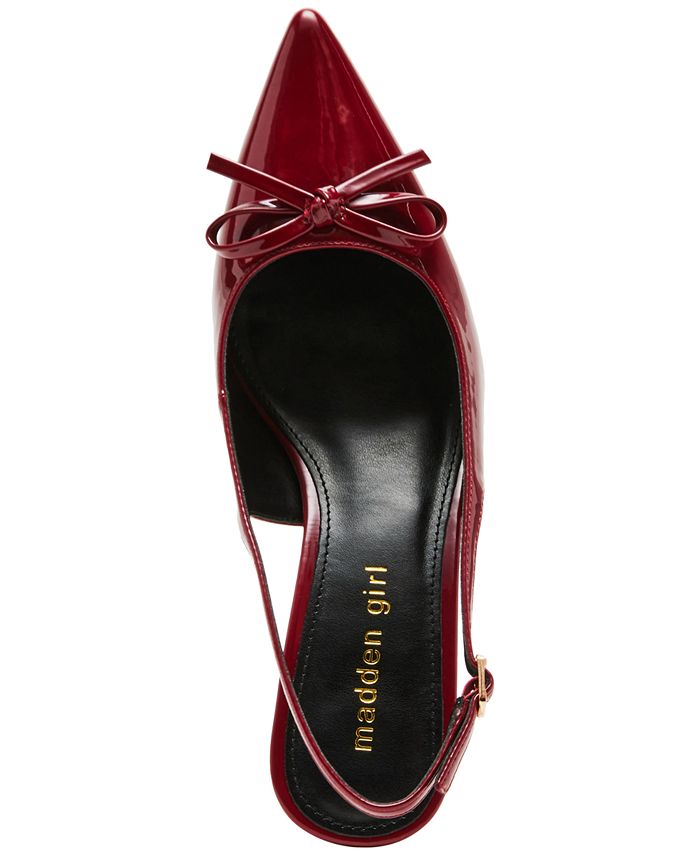 Madden Girl Vogue Bow Slingback Kitten-Heel Pumps - Macy's
