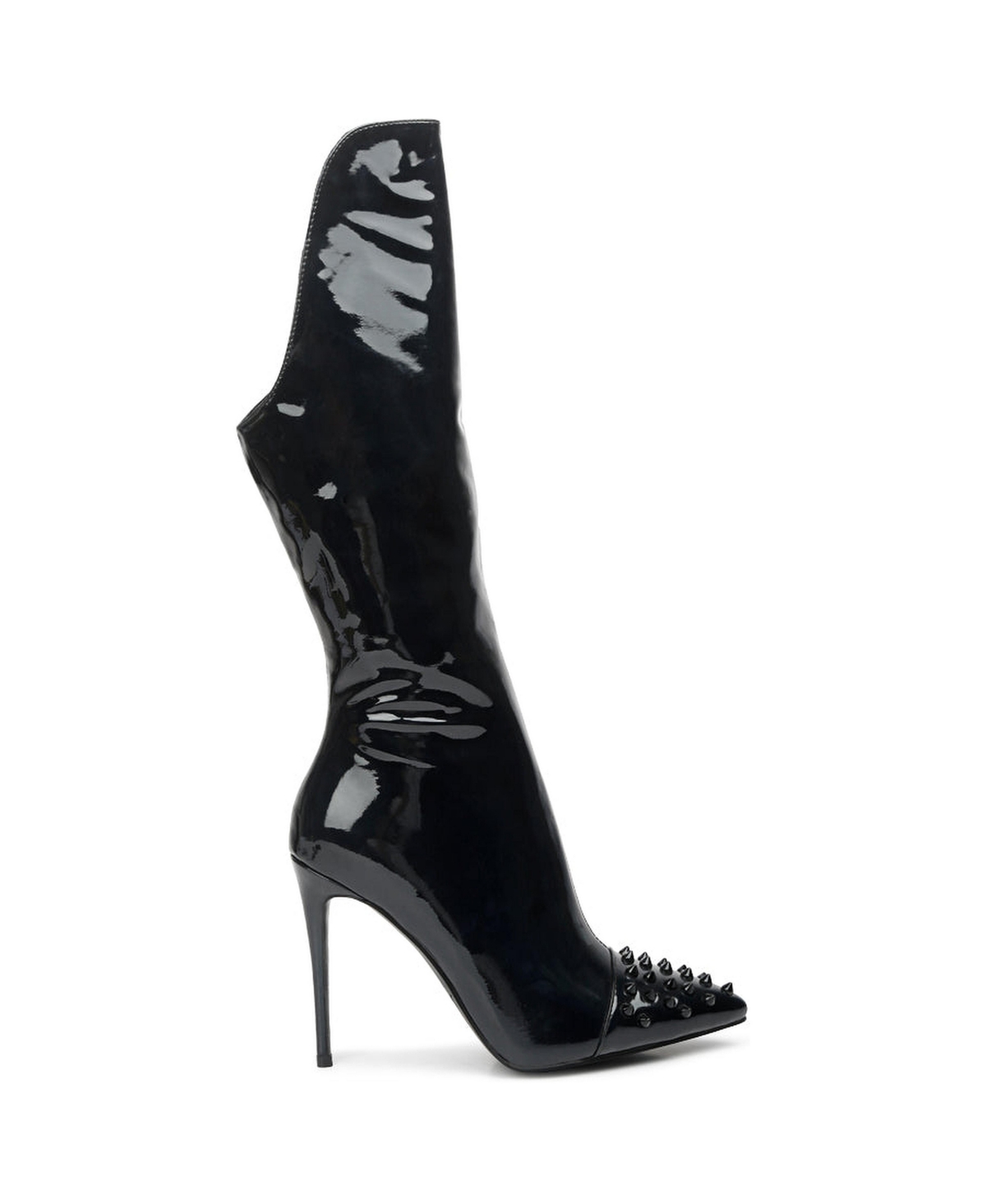 Click here for Womens Forbidden Stud Stiletto Calf Boots - Black prices