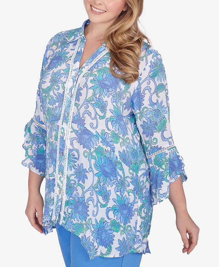 Ruby Rd Plus Size Bali Floral Top Macys