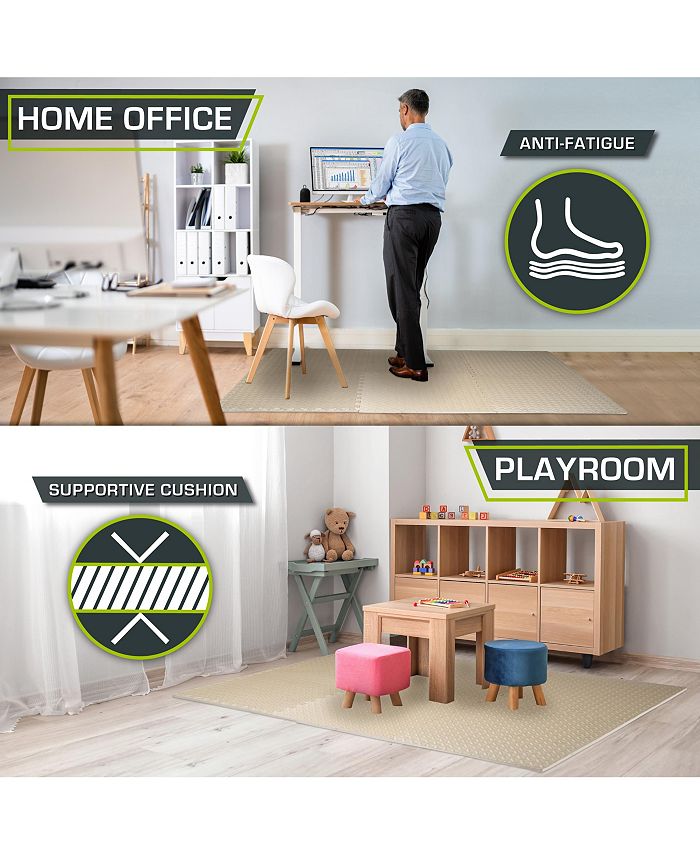 ProsourceFit Exercise Puzzle Mat 1/2-in, 24 Sq Ft - 6 Tiles - Macy's