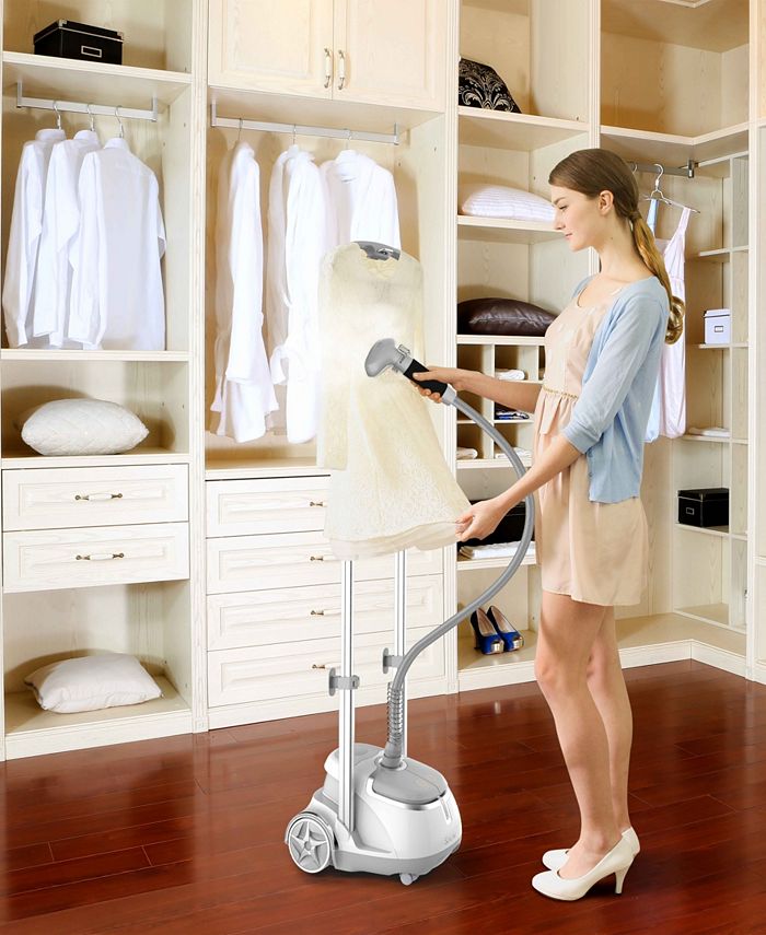 SALAV Professional Garment Steamer with Foot Pedal Power Control Silver ...