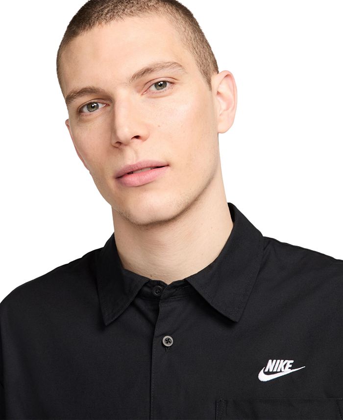 Nike Men's Club Oxford Button-Up Logo Shirt - Macy's