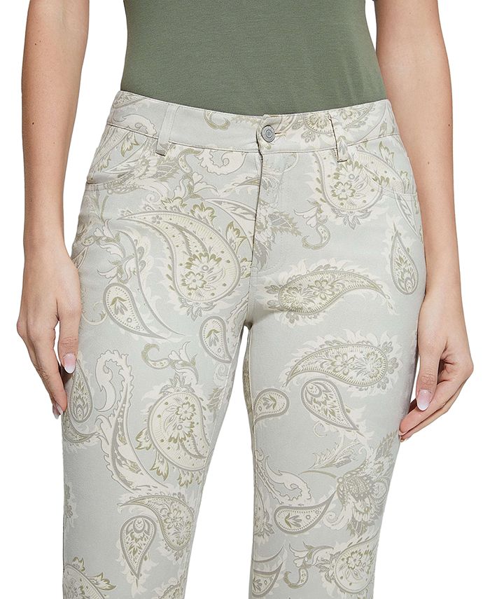 GUESS Women's Suede Paisley Bootcut-Leg Pants - Macy's