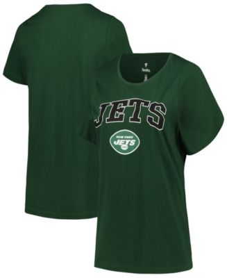 Fanatics Branded Women's Green New York Jets Plus Size Arch Over Logo T ...