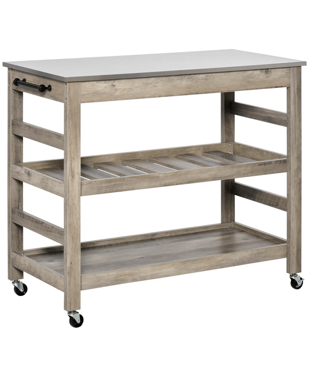 Click here for Homcom Kitchen Cart Rolling Kitchen Island with St... prices