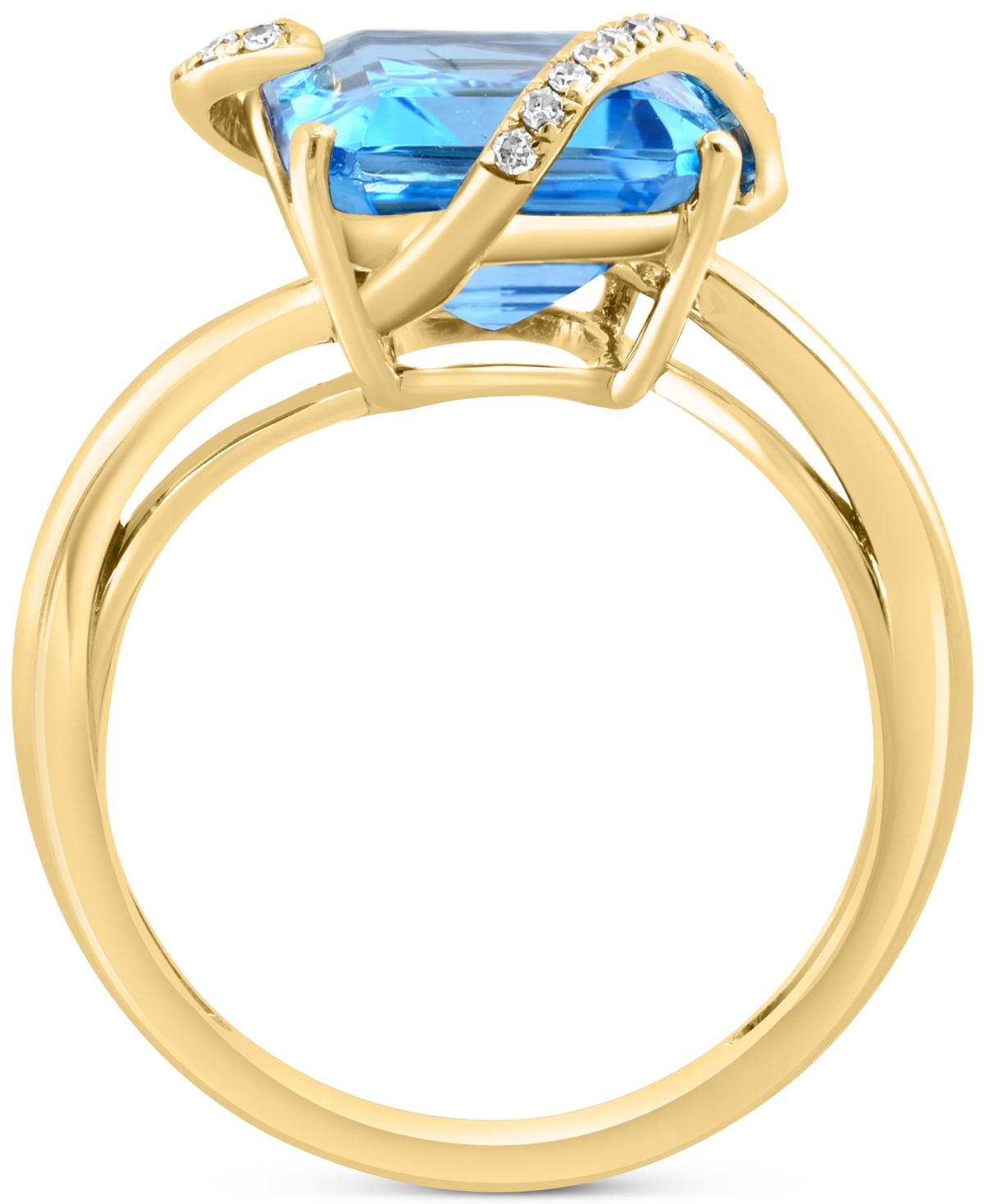 Effy Collection Effy Blue Topaz (6-1/5 Ct. T.w.) & Diamond (1/10 Ct. T ...