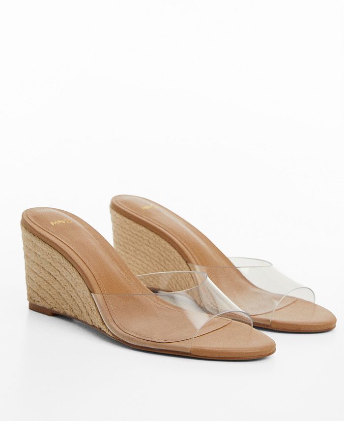 MANGO Women's Vinyl Wedge Sandals - Macy's