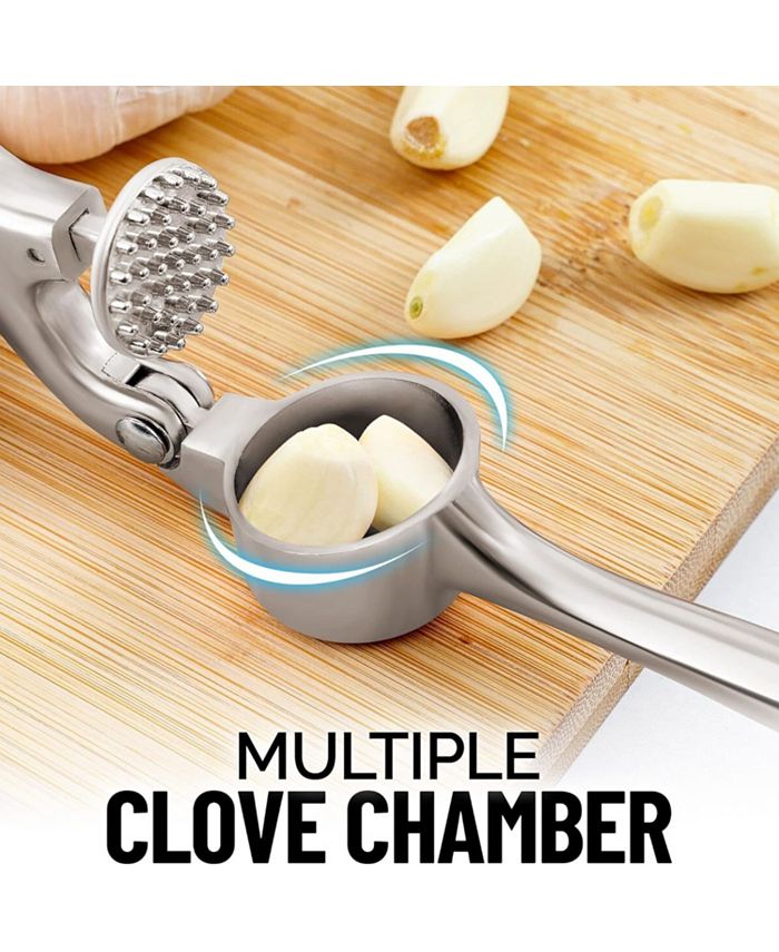 Zulay Kitchen Garlic Press with Soft Easy-Squeeze Ergonomic Handle - Macy's