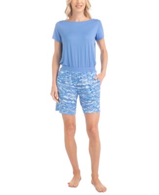 MUK LUKS Women's 2-Pc. Joyful Nautical Pajamas Set - Macy's