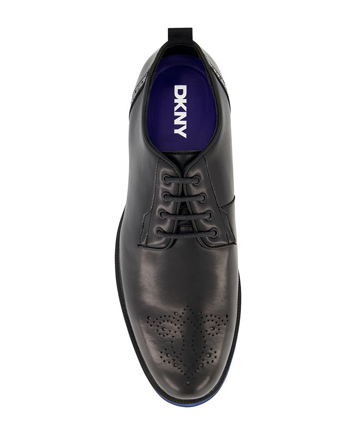 DKNY Men's Leather Contrast Lace Up Shoes - Macy's