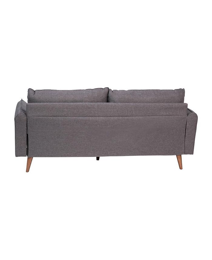 EMMA+OLIVER Carthage Upholstered Mid-Century Modern Pocket Spring Sofa ...