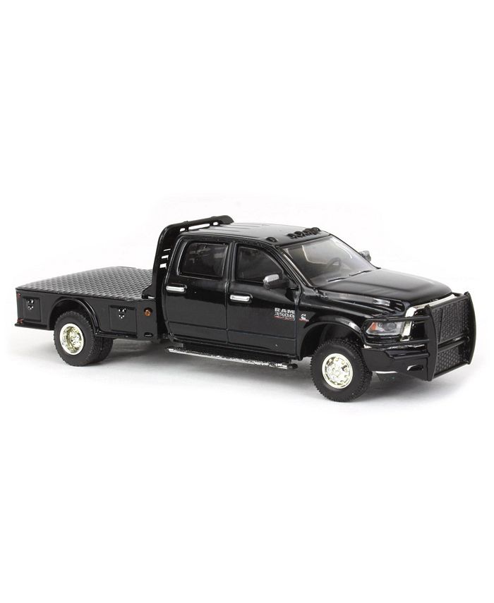 Greenlight Collectibles 1/64 2017 Dodge Ram 3500 Flatbed Dually, Black ...