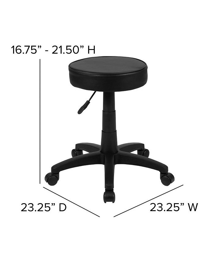 EMMA+OLIVER Adjustable Doctors Stool On Wheels With Ergonomic Molded ...