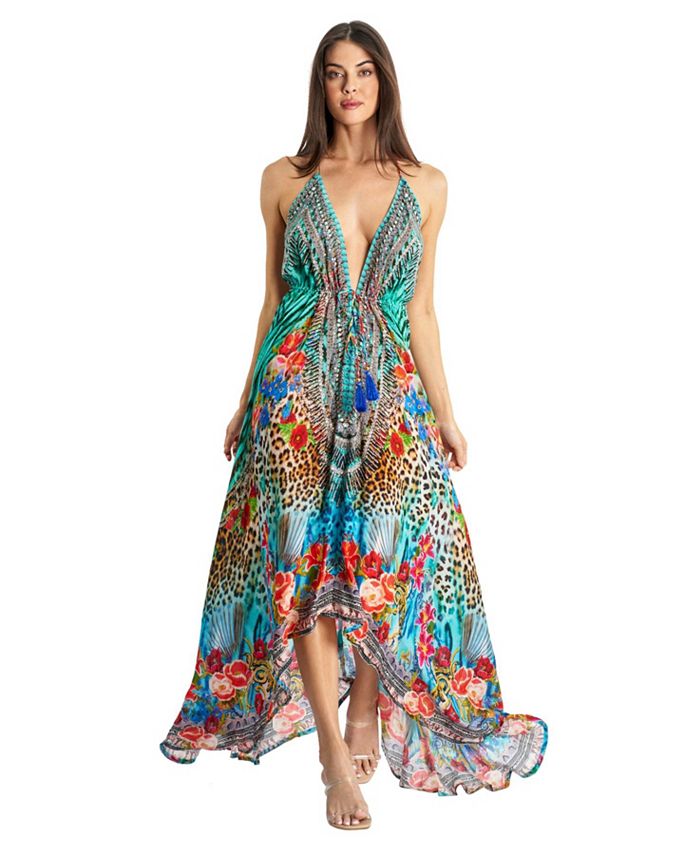 La Moda Clothing Women's Maxi Halterneck Dress - Macy's