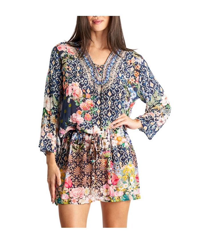 La Moda Clothing Women's Drawstring Elasic Waist Short Dress - Macy's