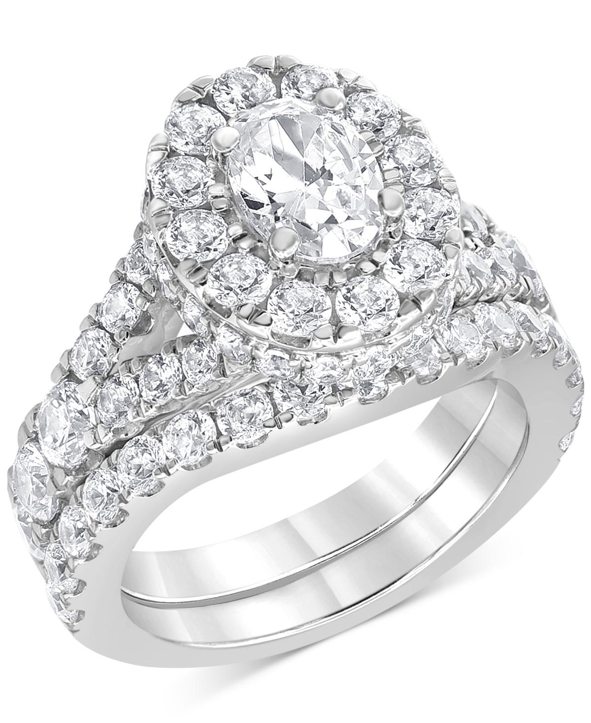 Click here for Diamond Oval Halo Bridal Set (4 ct. t.w.) in 14k W... prices