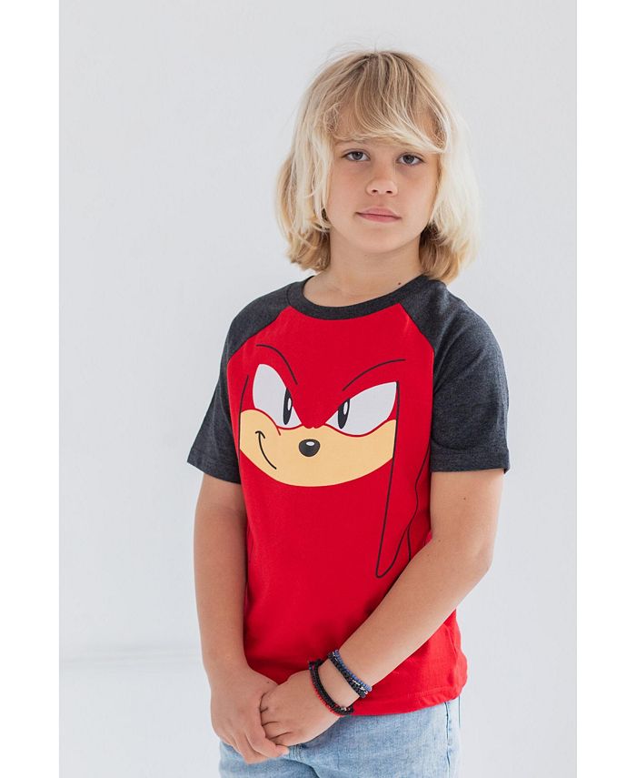 Sega Boys Sonic The Hedgehog Tails Knuckles 3 Pack T-Shirts Knuckles ...