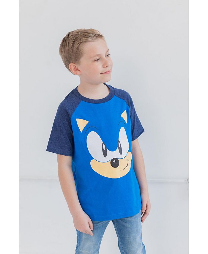 Sega Boys Sonic The Hedgehog Tails Knuckles 3 Pack T-Shirts Knuckles ...