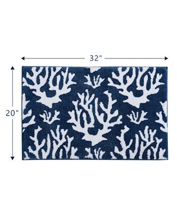 Nautica Coral Waterway Knit 2 Piece Bath Rug Set, 20" x 32" - Macy's