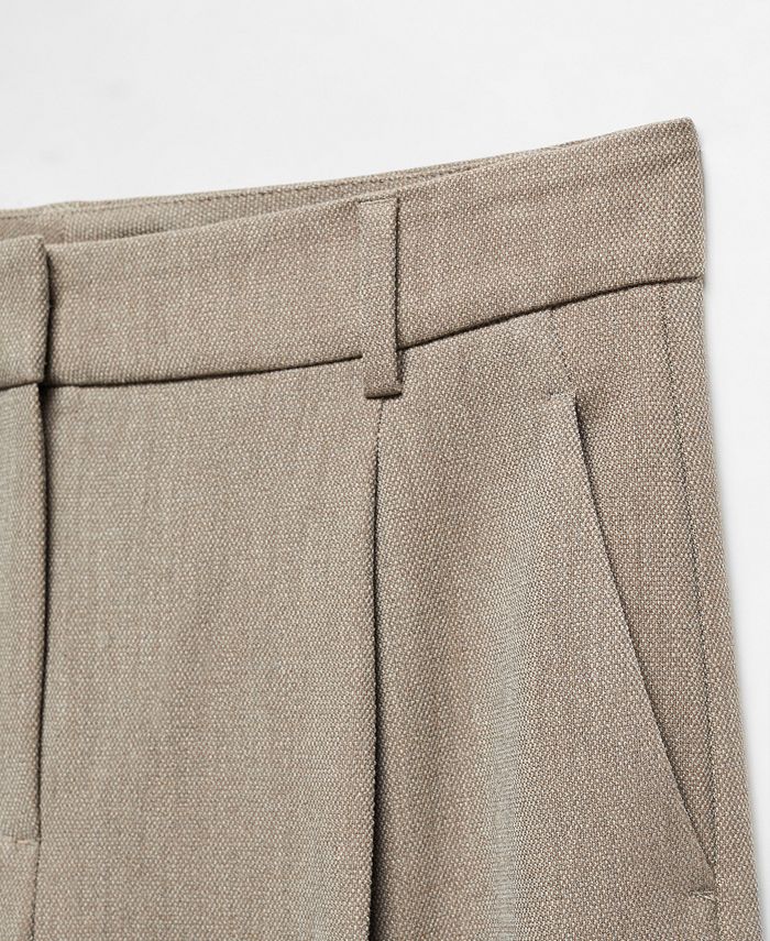 MANGO Women's Pleat Straight Trousers - Macy's