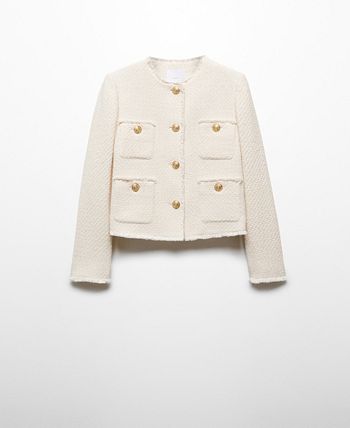 MANGO Women's Pocket Tweed Jacket - Macy's