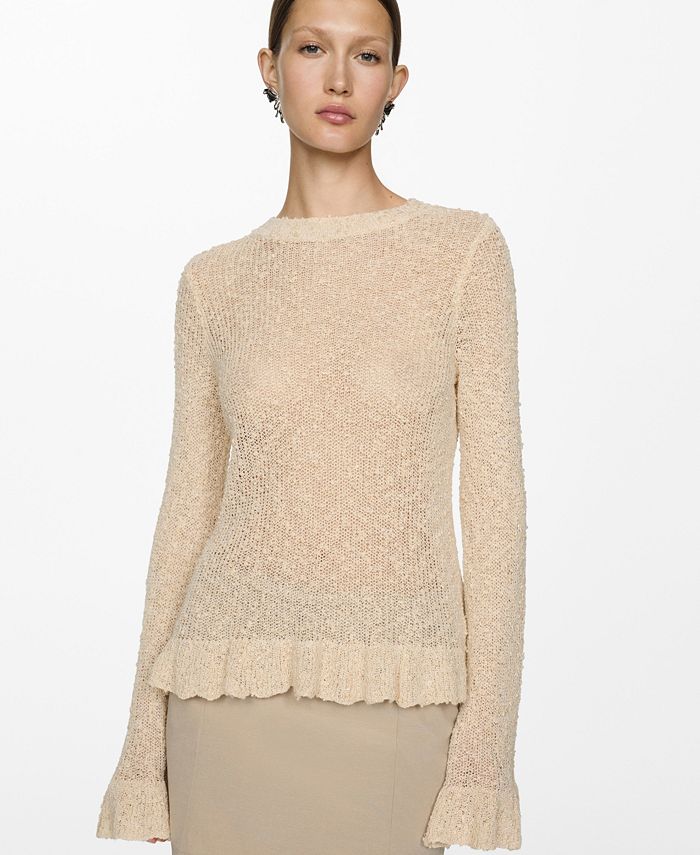 MANGO Women's Textured Knit Sweater - Macy's