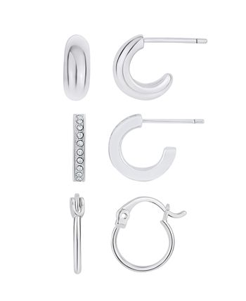 And Now This Crystal Trio Hoop Earring Set - Macy's