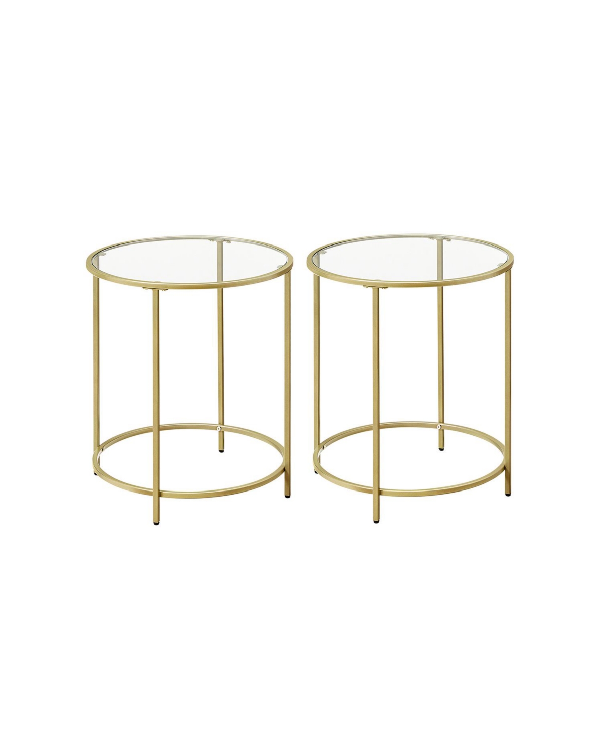 Click here for Slickblue Round Side Table  Glass End Table With M... prices