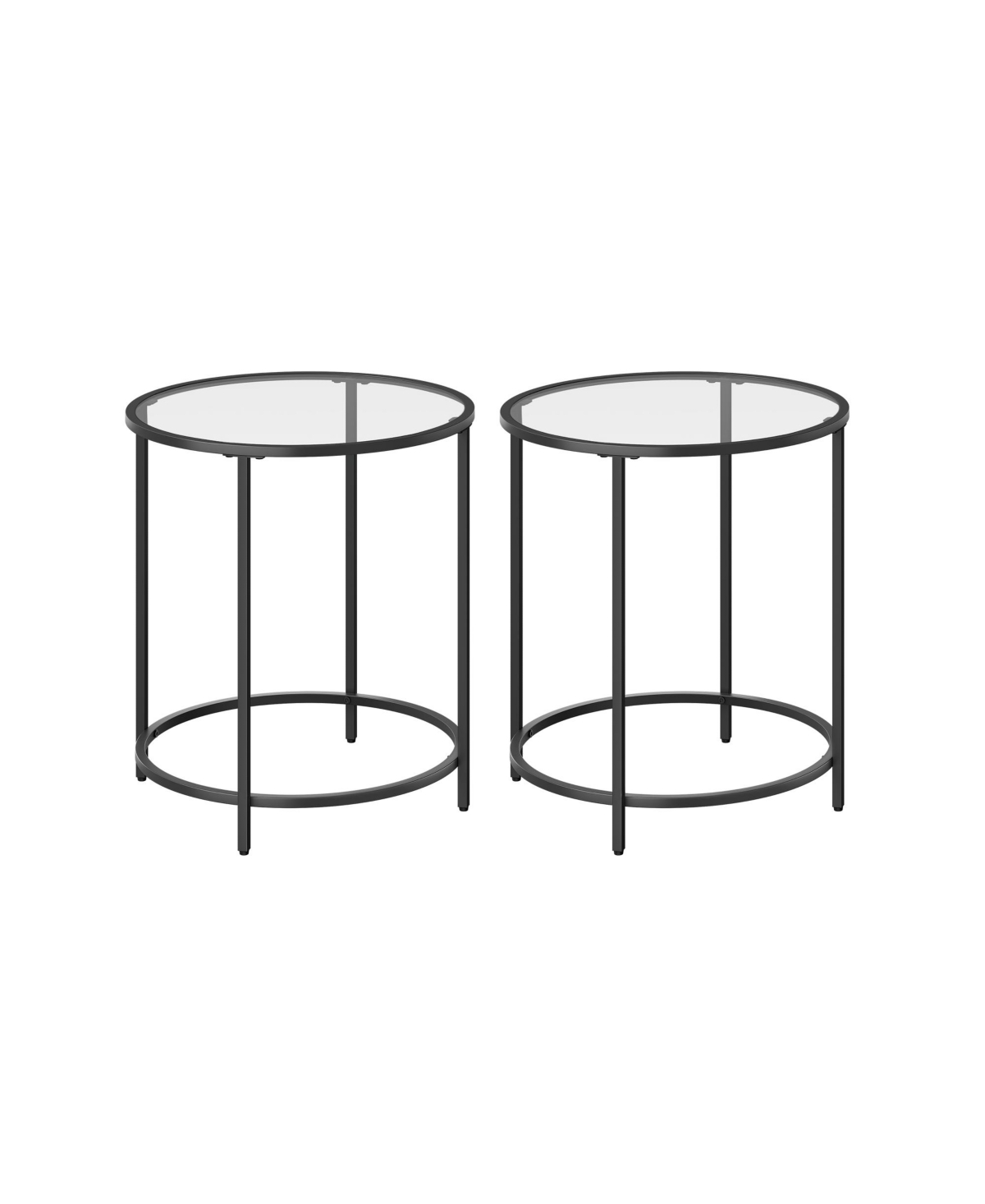Click here for Slickblue Round Side Table  Glass End Table With M... prices