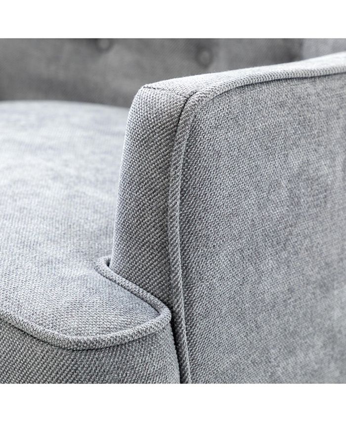 Hulala Home Bexley Transitional Wooden Armchair with Button-Tufted - Macy's